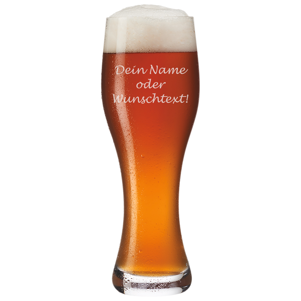 Weizenbierglas mit Wunschgravur online kaufen | trendgravur.de